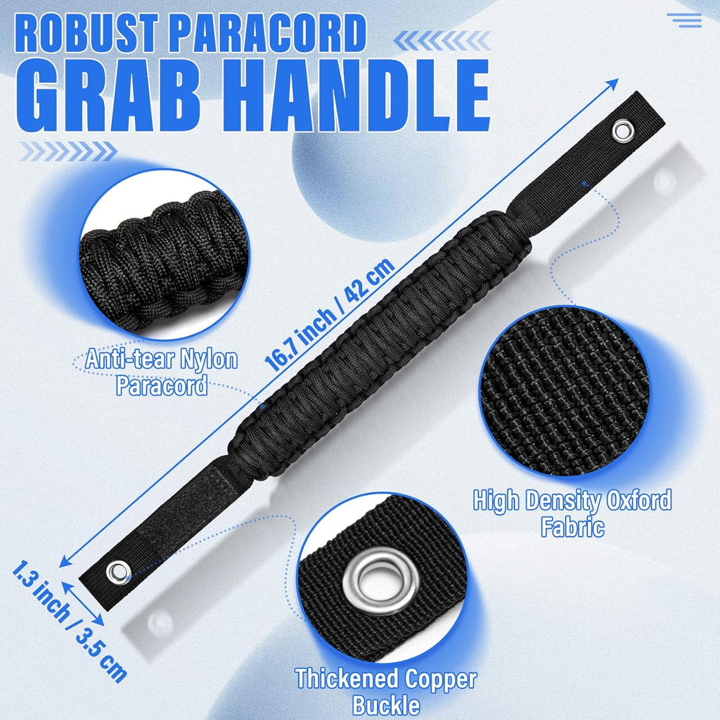AMR Roll Bar Grab Handles, Nylon Non-Slip Car Accessories – am-wrangler