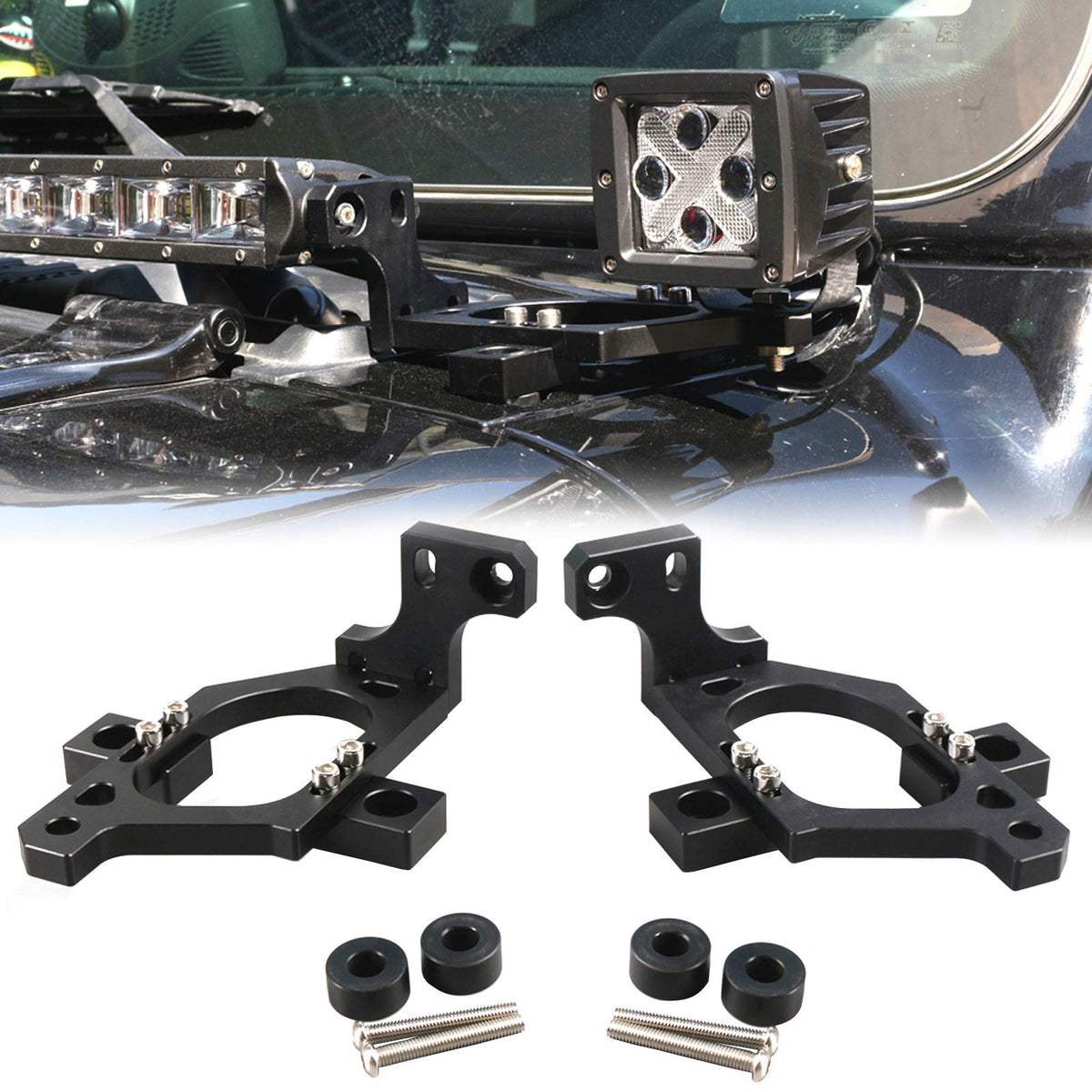 Hood Lights Brackets for Jeep Wrangler JL – am-wrangler